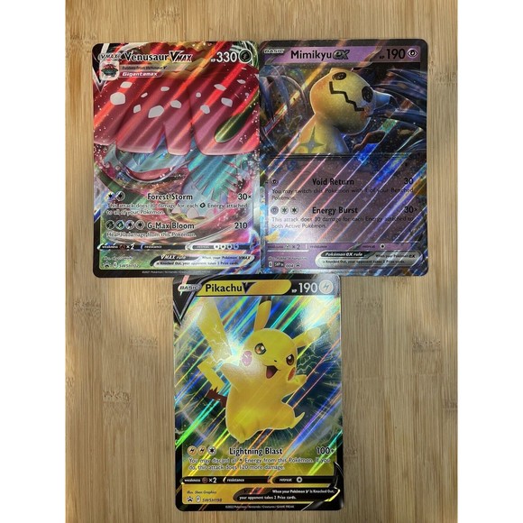 Other | Pokmon Tcg Pikachu V Venusaur Vmax And Mimikyu Ex Oversized ...